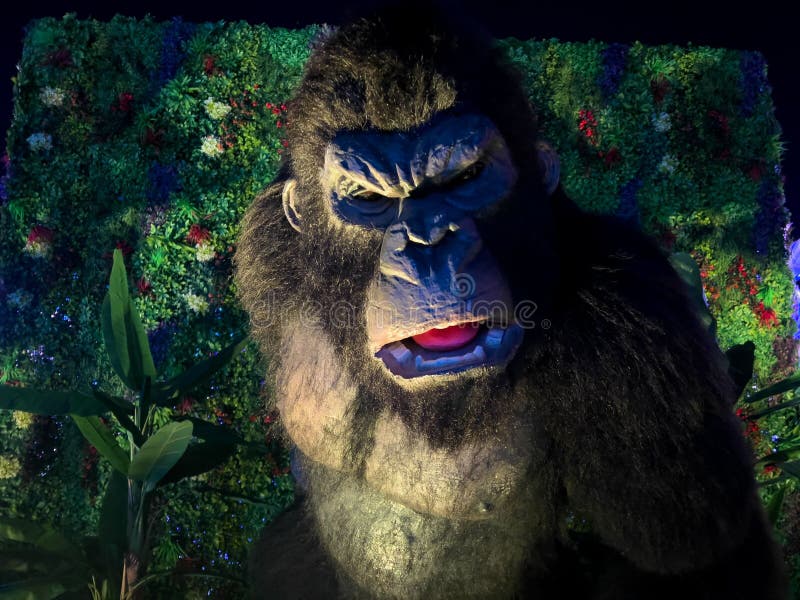 Fake Gorilla with an Angry Expression on Its Face Stock Photo - Image ...