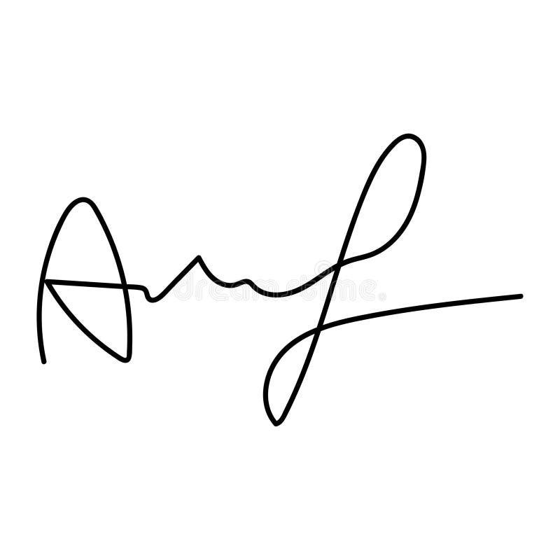 Fake Hand Written Autograph Stock Vector - Illustration of handwriting ...