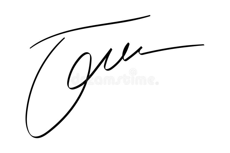Fake Handwritten Autograph Sample. Hand Drawn Fictitious Signatures ...