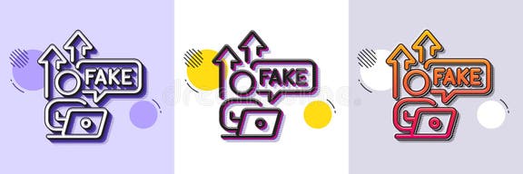 Fake Internet Line Icon. Web Propaganda Sign. Halftone Dotted Pattern ...