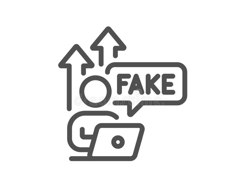 Fake Internet Line Icon. Web Propaganda Sign. Vector Stock Vector ...