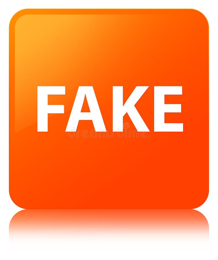 Fake orange square button stock illustration. Illustration of bogus ...