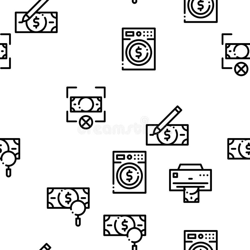 Fake Money Seamless Pattern Vector Stock Vector - Illustration of pack ...