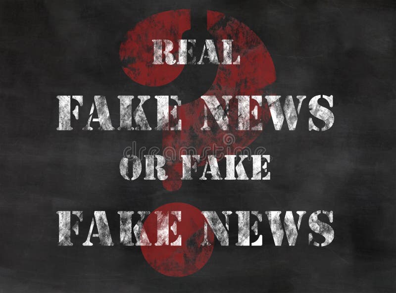 Fake news? stock illustration. Illustration of words - 89012508