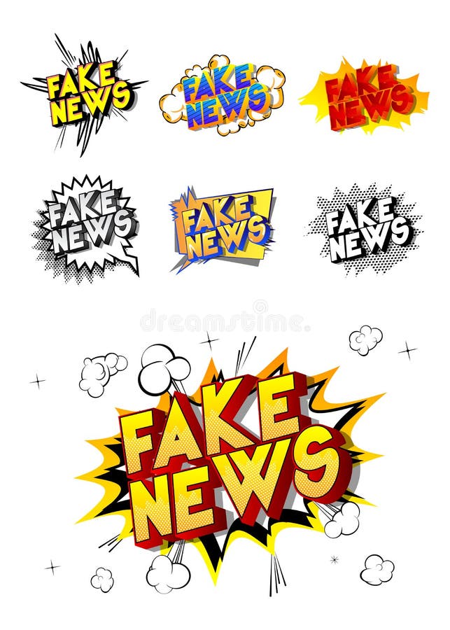 Fake News - Comic Book Style Word. Stock Vector - Illustration of icon ...