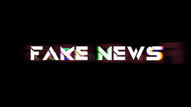 FAKE NEWS Glitch Text Animation Background, Loop Stock Video - Video of ...