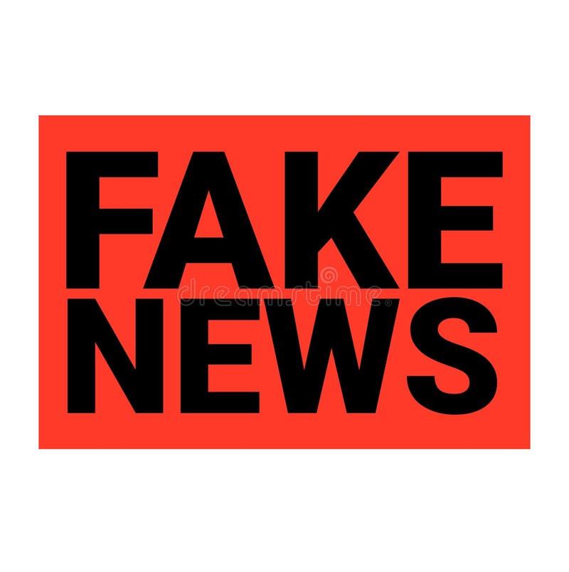 Fake News Orange Banner Design. Vector Illustration. Stock Vector ...
