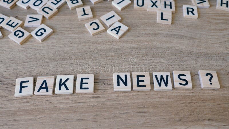 Fake News Question - Concept Stock Image - Image of wood, brand: 271136583