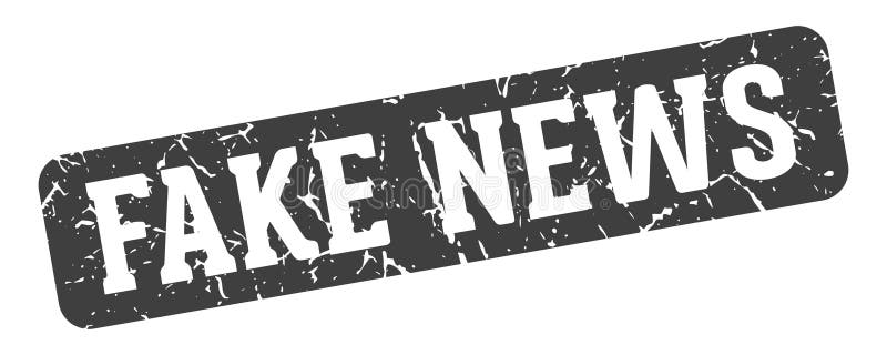 Fake News Rectangular Sign. Fake News Stamp Stock Vector - Illustration ...