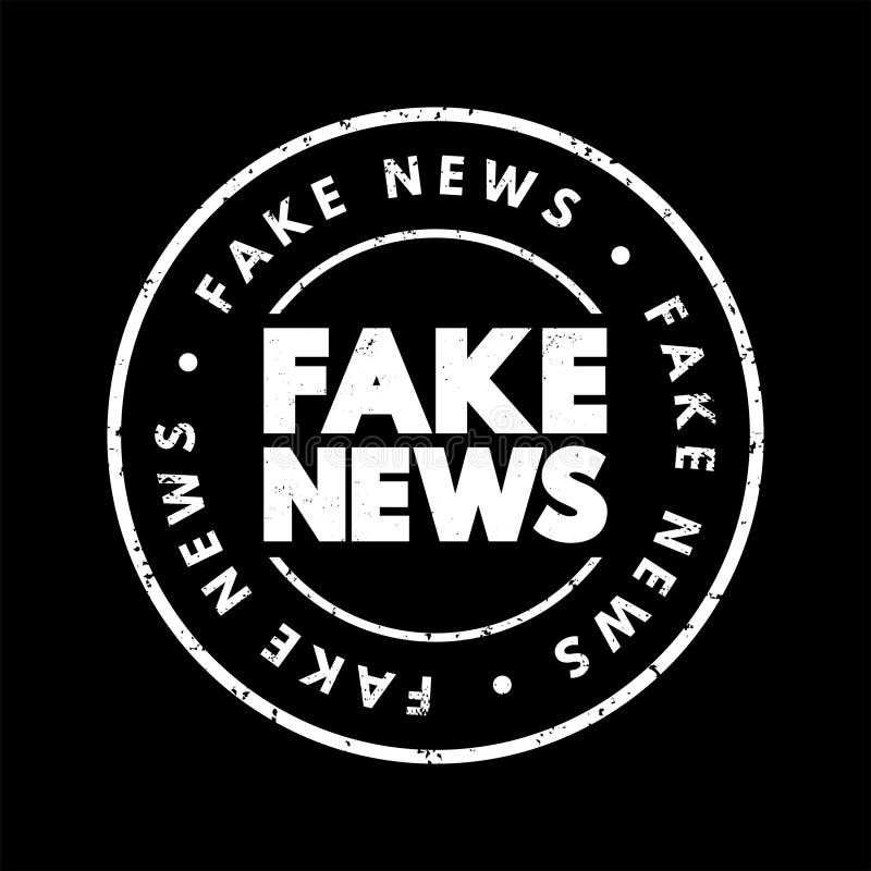 Fake News Text Stamp, Concept Background Stock Illustration ...