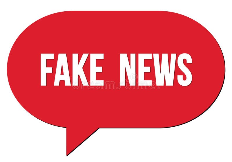 FAKE NEWS Text Written in a Red Speech Bubble Stock Illustration ...