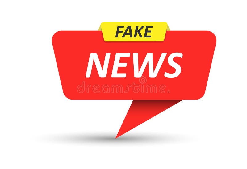 FAKE NEWS. Vector Banner, Pointer, Sticker, Label or Speech Bubble ...