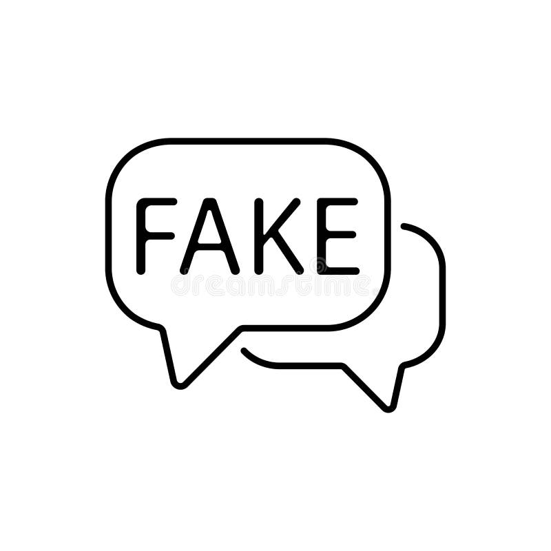 Fake News Warning Speech Bubble Eps 10 Stock Illustration ...