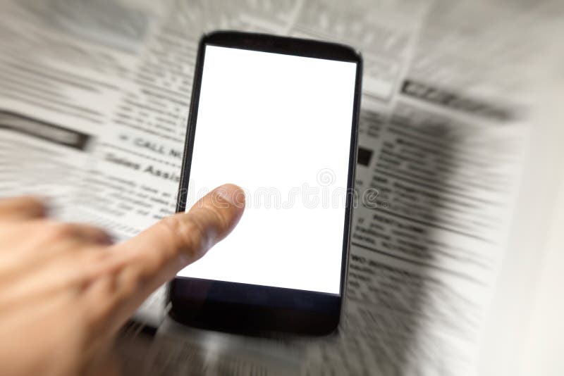 Fake Newspaper and Smartphone Stock Photo - Image of cellphone, message ...