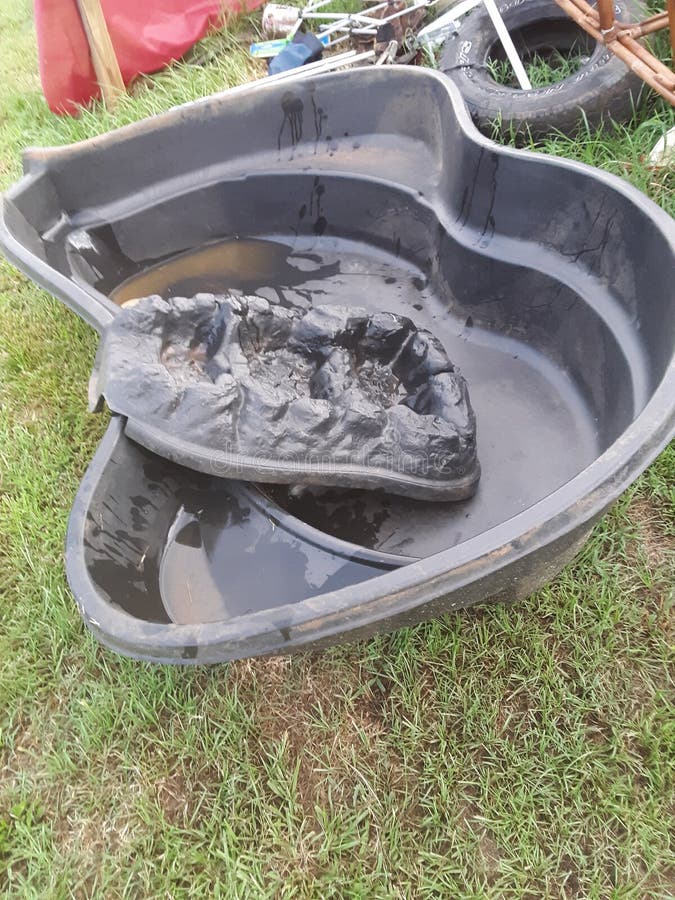 Fake outdoor pond stock image. Image of water, outdoor - 159652379