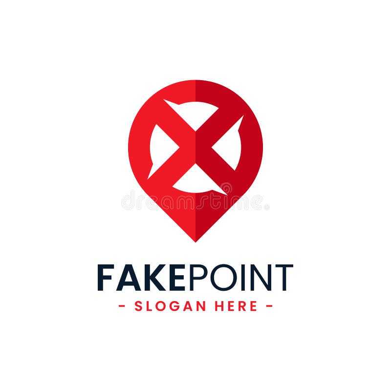 Fake Point Logo Design Template Stock Vector - Illustration of graphic ...