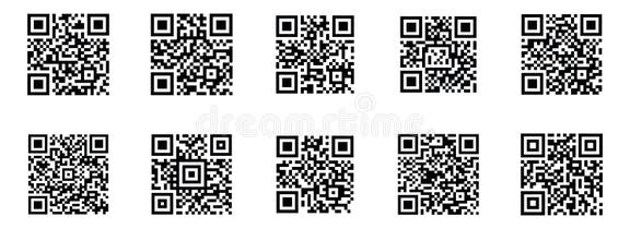 Fake QR Code and Barcode Set Vector Illustration Stock Vector ...