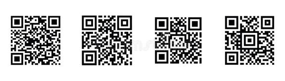 Fake QR Code and Barcode Set Vector Illustration Stock Vector ...