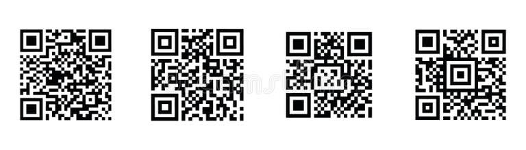 Fake QR Code and Barcode Set Vector Illustration Stock Vector ...