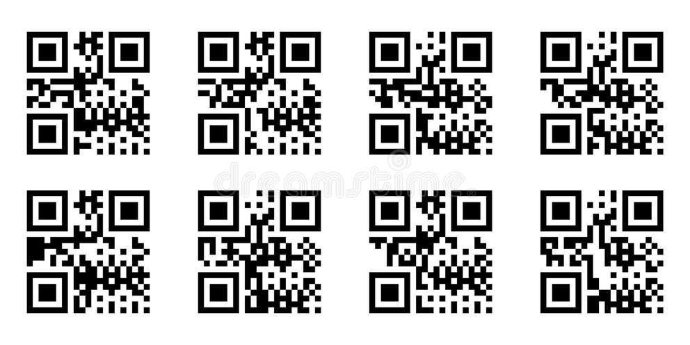 Fake QR Code Scan Me Vector Illustration. Stock Vector - Illustration ...