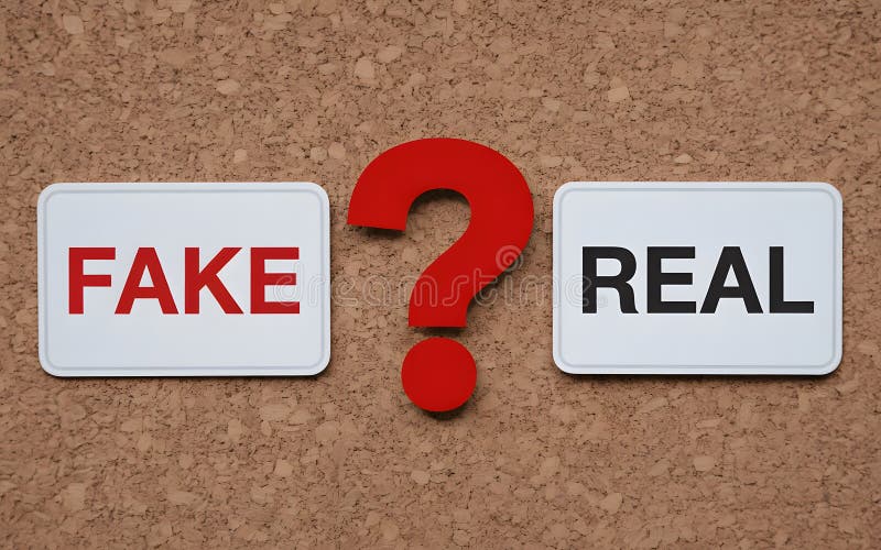 Fake or Real Concept Image with Question Mark for Truth and ...