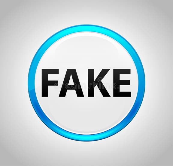 Fake Round Blue Push Button Stock Illustration - Illustration of ...