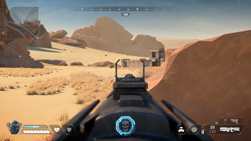 Fake Sci-fi First Person Shooter Realistic Animation Stock Footage ...