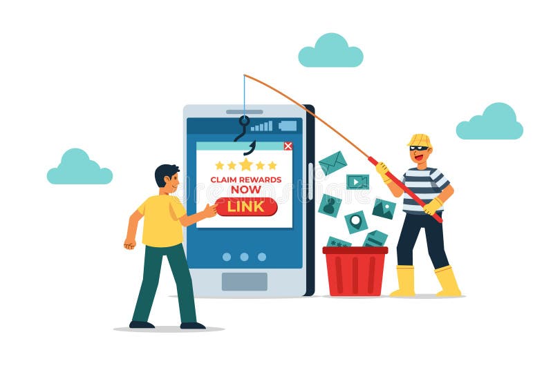 Fake Screen As Phishing Bait Stock Vector - Illustration of phishing ...