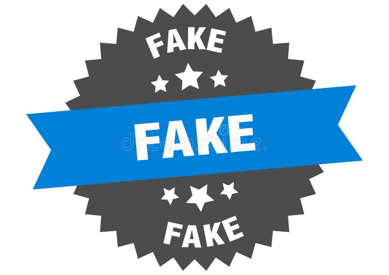 Fake stock vector. Illustration of grey, emblem, ribbon - 160545539