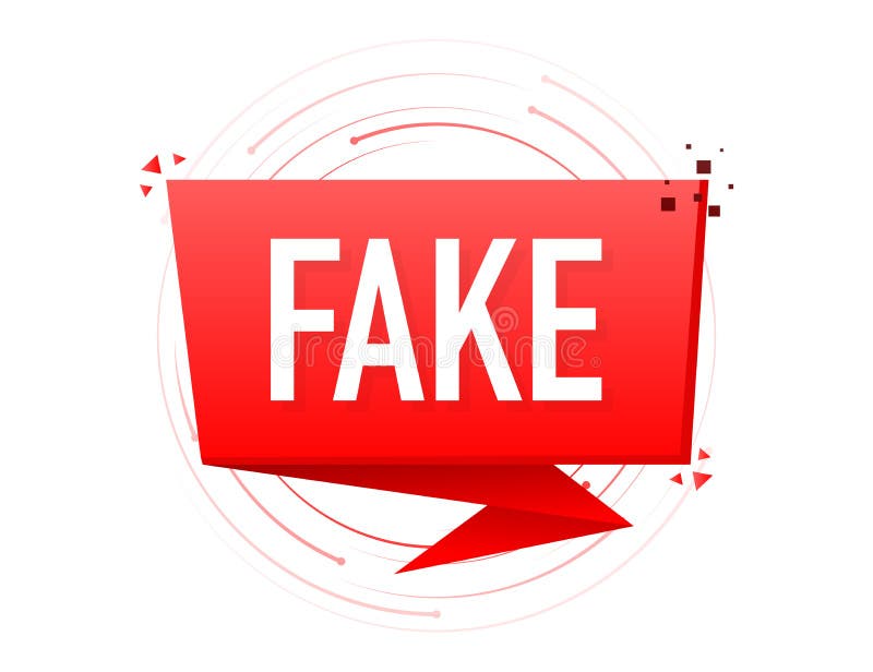 Fake Sign Concept. Abstract Web Banner. Vector Design Stock Vector ...