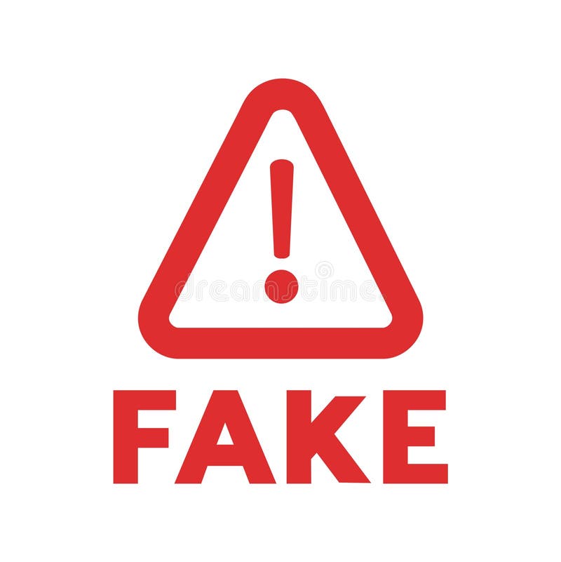 Fake sign design stock vector. Illustration of message - 325985578