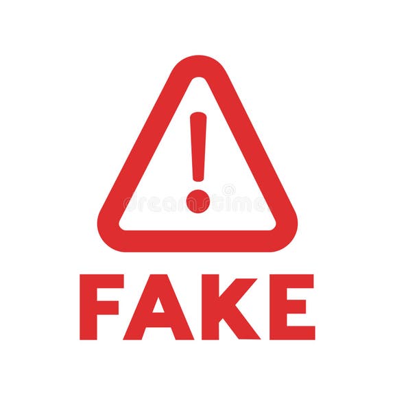 Fake sign design stock vector. Illustration of message - 325985578