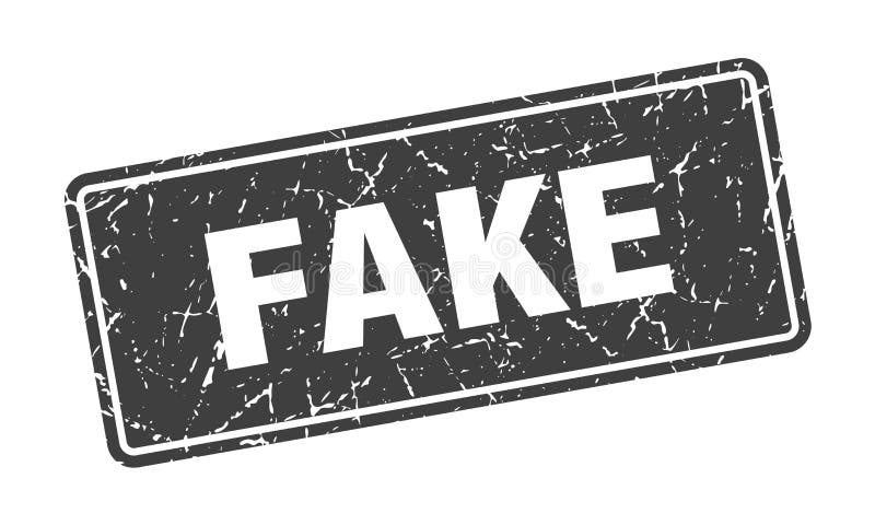 Fake Sign. Fake Grunge Stamp Stock Vector - Illustration of sign, badge ...