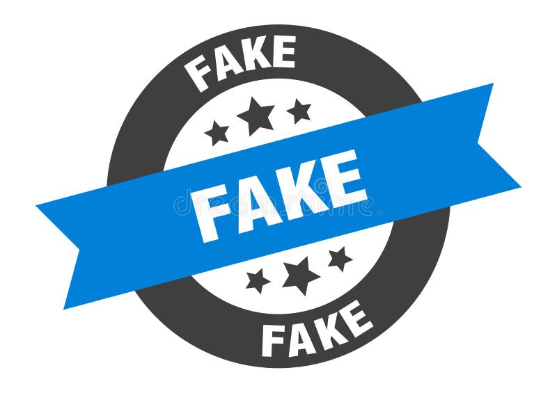 Fake sign stock vector. Illustration of sign, template - 160394769