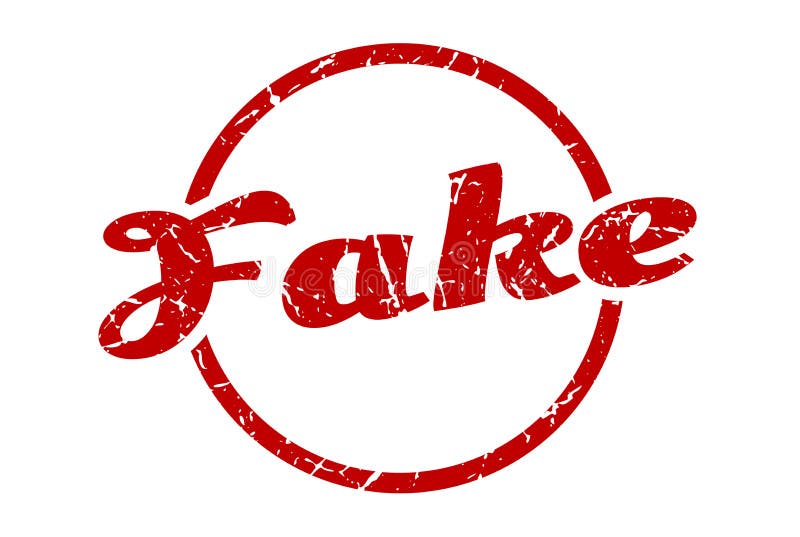 Fake Sign. Fake Grunge Stamp Stock Vector - Illustration of sign, badge ...