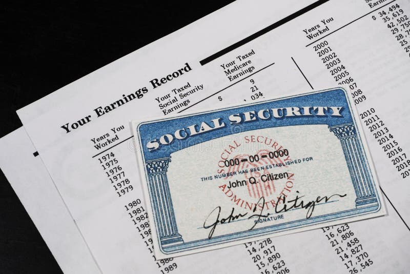 Fake Social Security Card on Corner of SSA Statement Envelope ...