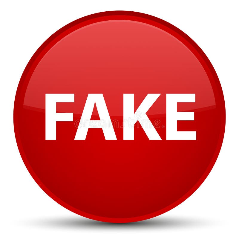 Fake Special Red Round Button Stock Illustration - Illustration of text ...