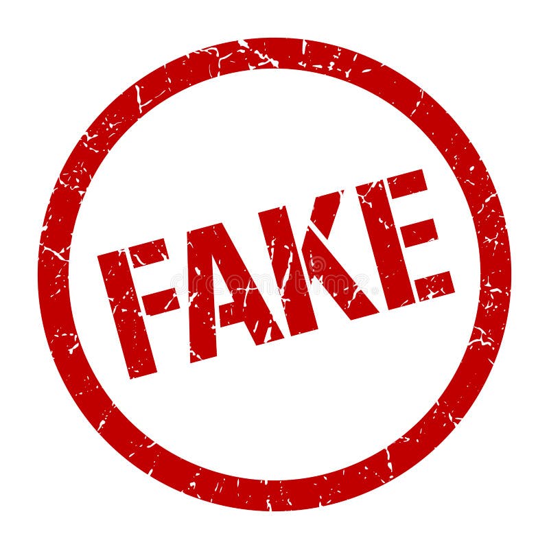 Fake Round Grunge Stamp. Fake Stock Vector - Illustration of insignia ...