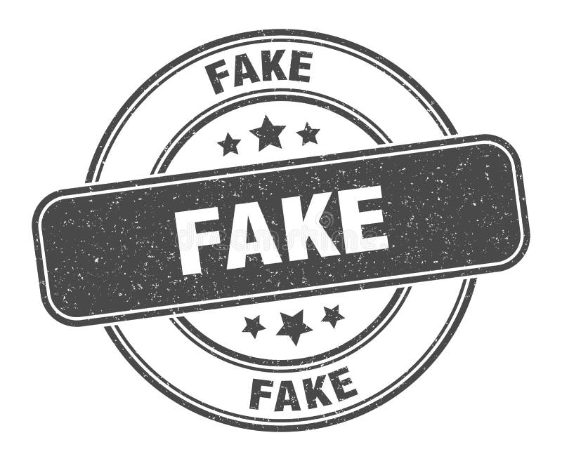 Fake Stamp. Fake Round Grunge Sign Stock Vector - Illustration of sign ...