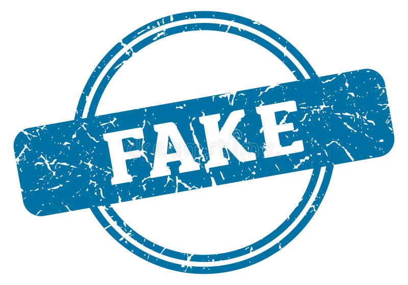 Fake Round Grunge Stamp. Fake Stock Vector - Illustration of insignia ...