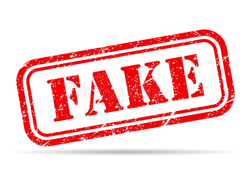 Fake Stamp Shadow Symbol, Label Sticker Sign Button, Text Banner Vector ...