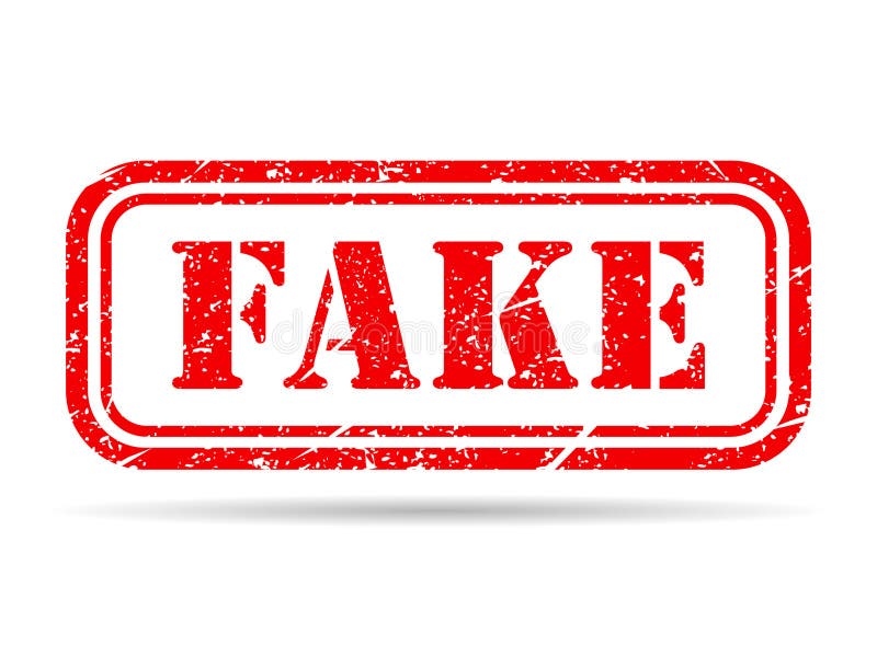 Fake Stamp Shadow Symbol, Label Sticker Sign Button, Text Banner Vector ...