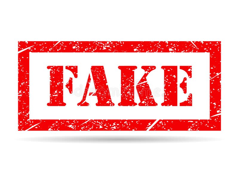 Fake Stamp Shadow Symbol, Label Sticker Sign Button, Text Banner Vector ...