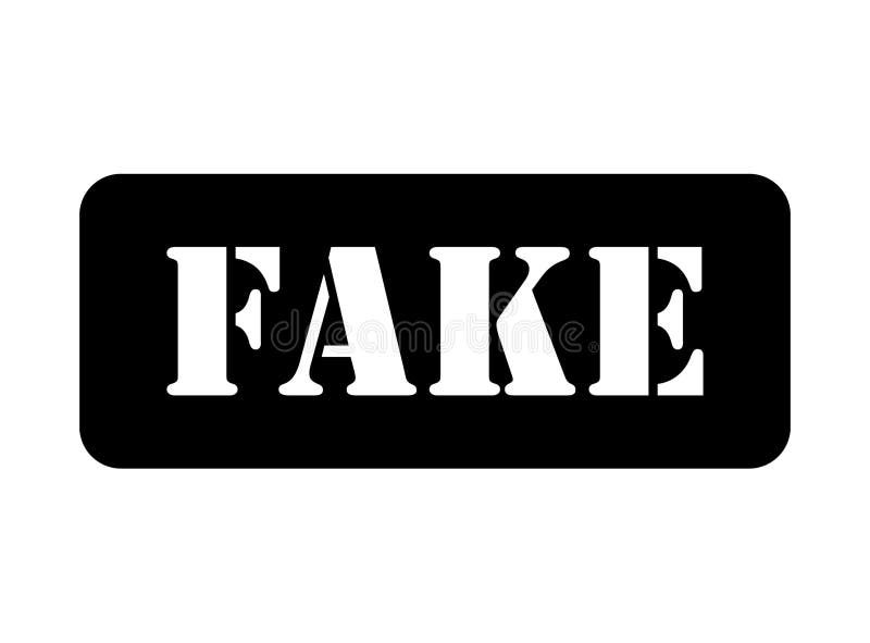 Fake Stamp Symbol, Label Sticker Sign Button, Text Banner Vector ...