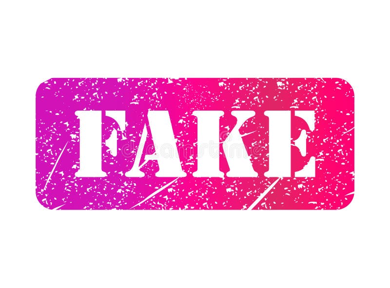 Fake Stamp Symbol, Label Sticker Sign Button, Text Banner Vector ...