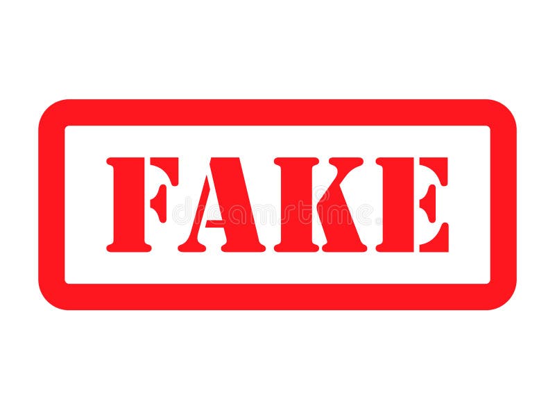 Fake Stamp Symbol, Label Sticker Sign Button, Text Banner Vector ...