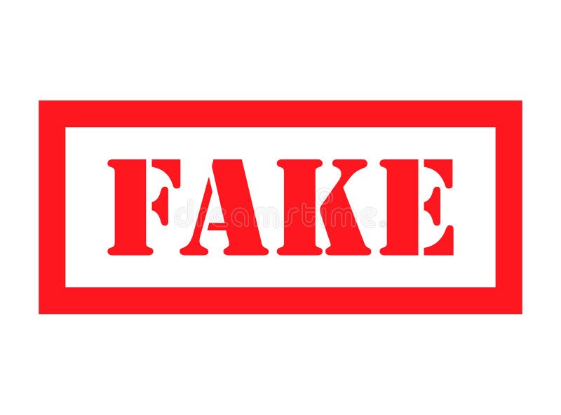 Fake Stamp Symbol, Label Sticker Sign Button, Text Banner Vector ...