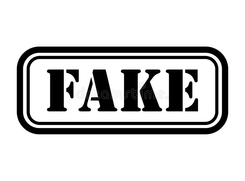 Fake Stamp Symbol, Label Sticker Sign Button, Text Banner Vector ...