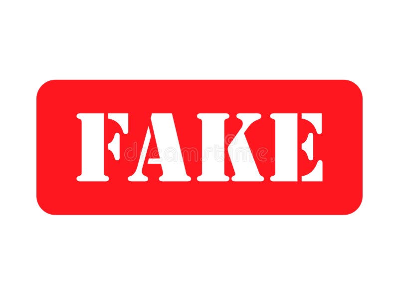 Fake Stamp Symbol, Label Sticker Sign Button, Text Banner Vector ...