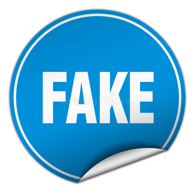 Fake Round Grunge Stamp. Fake Stock Vector - Illustration of insignia ...